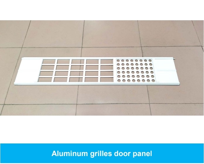 Profil Aluminium Grill Pintu Panel, Sisi Lipat Keamanan Grilles Pintu